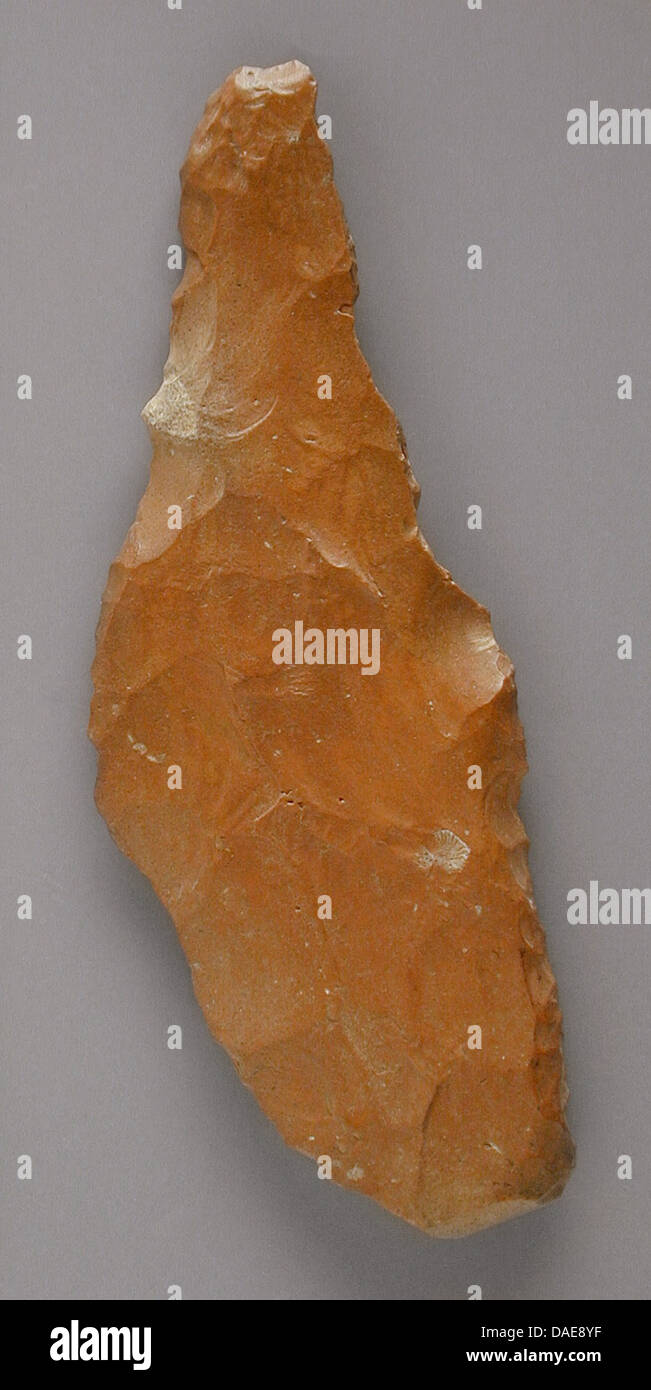 This bifacial stone tool is an example of prehistoric craftsmanship ...