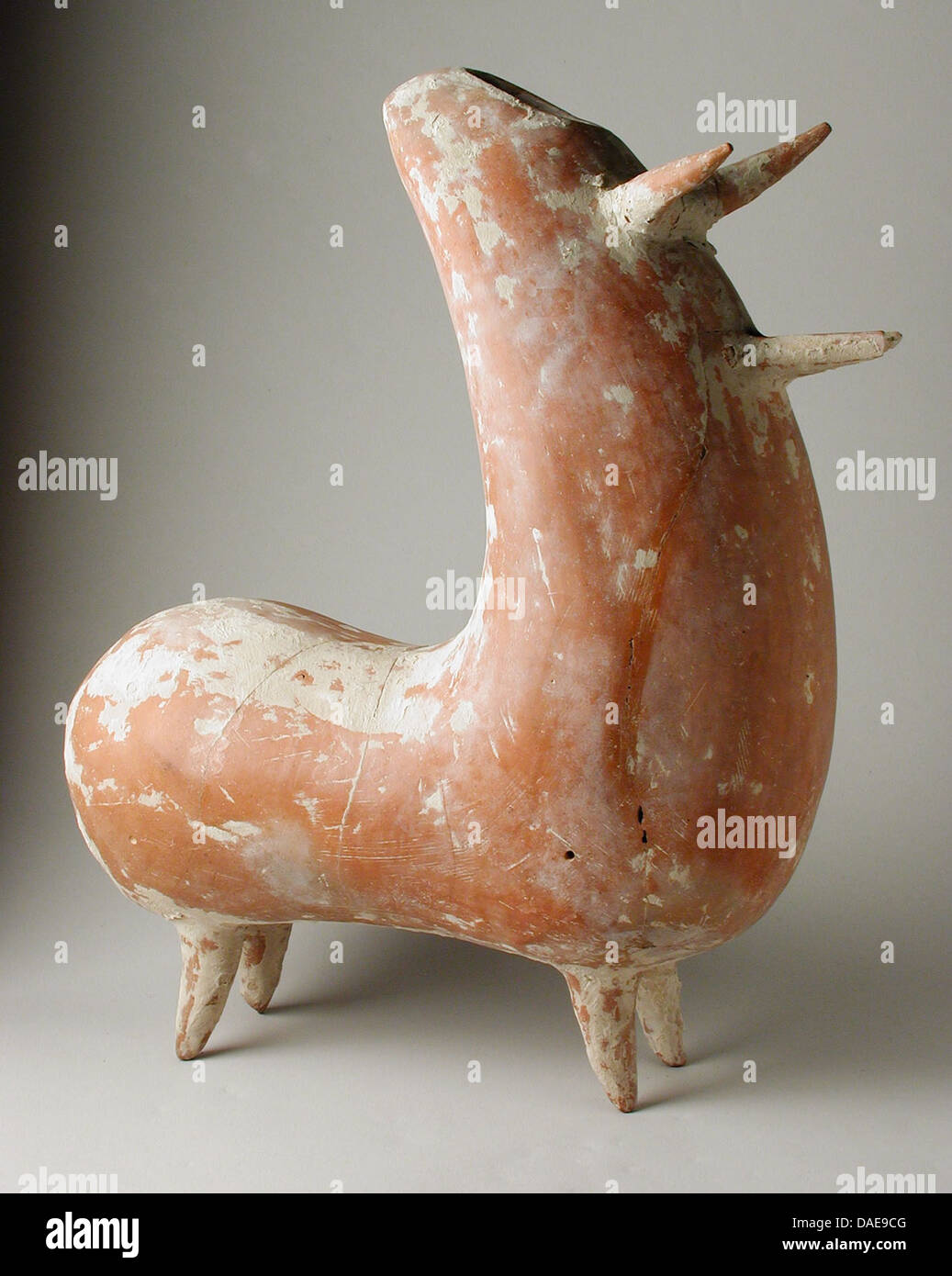 This ancient bull sculpture, cast in bronze, represents an important ...