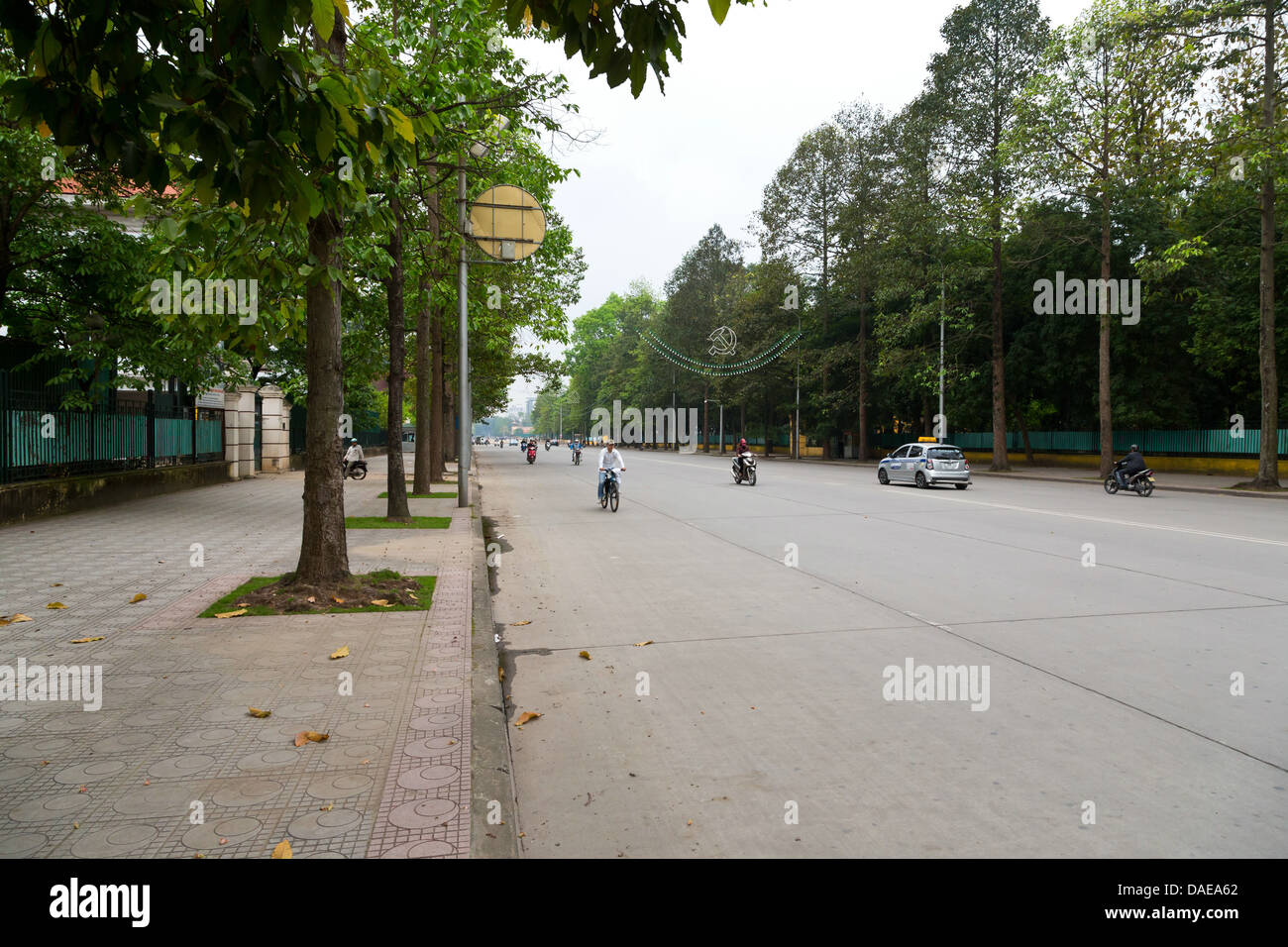 Tree Lined Boulevard in Hanoi, Vietnam Stock Photo - Alamy
