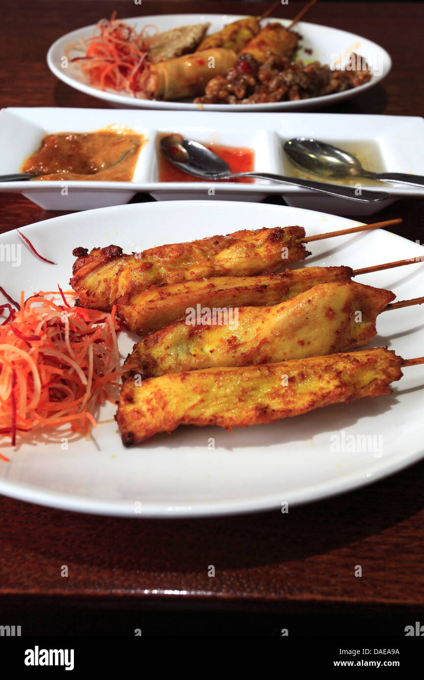 Thai food bowls set menu rice dishes studio setting restaurant interior ...