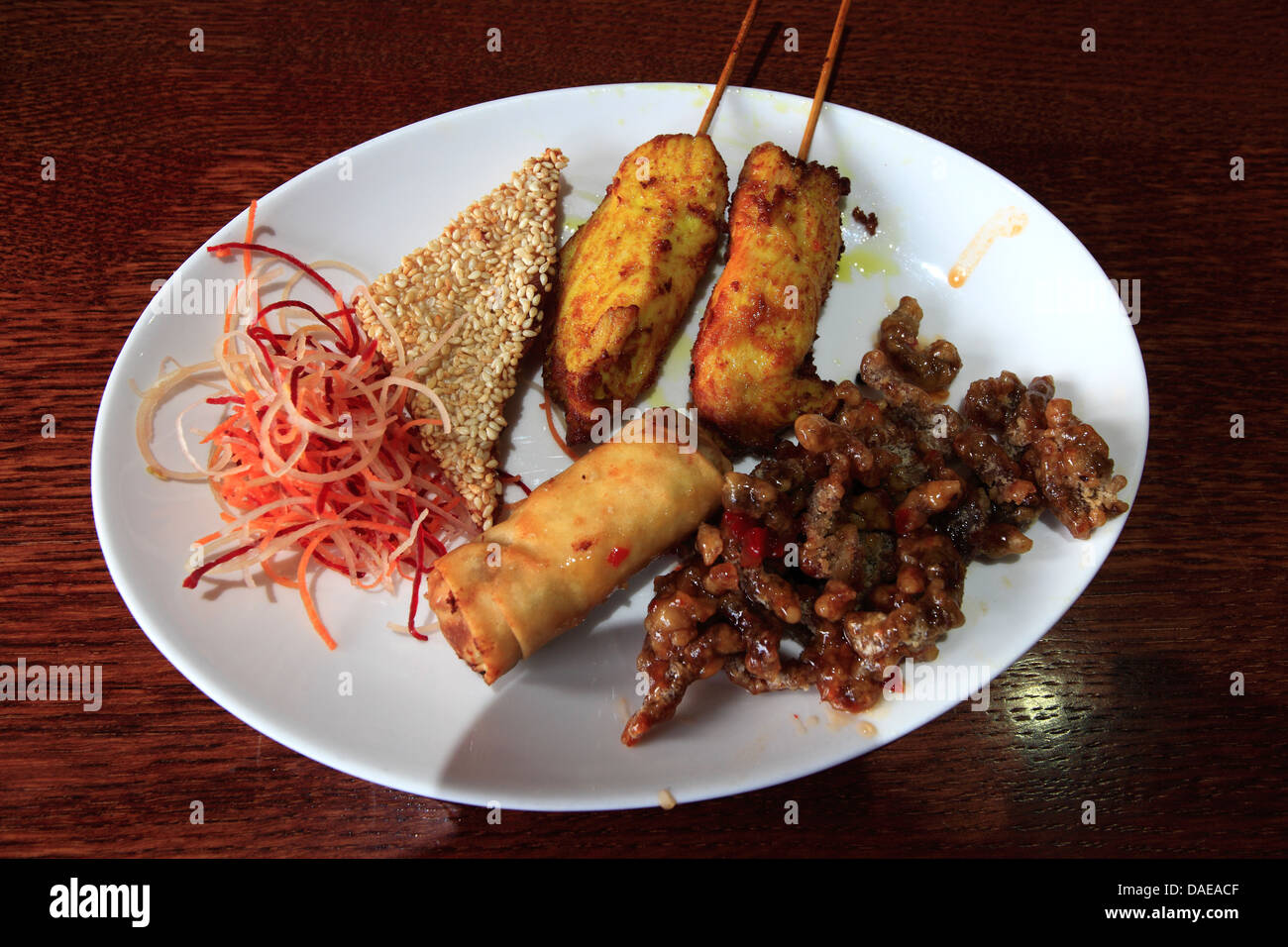Thai food bowls set menu rice dishes studio setting restaurant interior ...