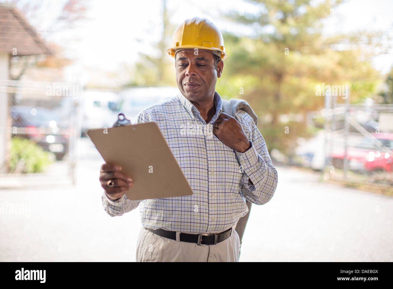 Hard Hat Clipboard Serious High Resolution Stock Photography and Images ...