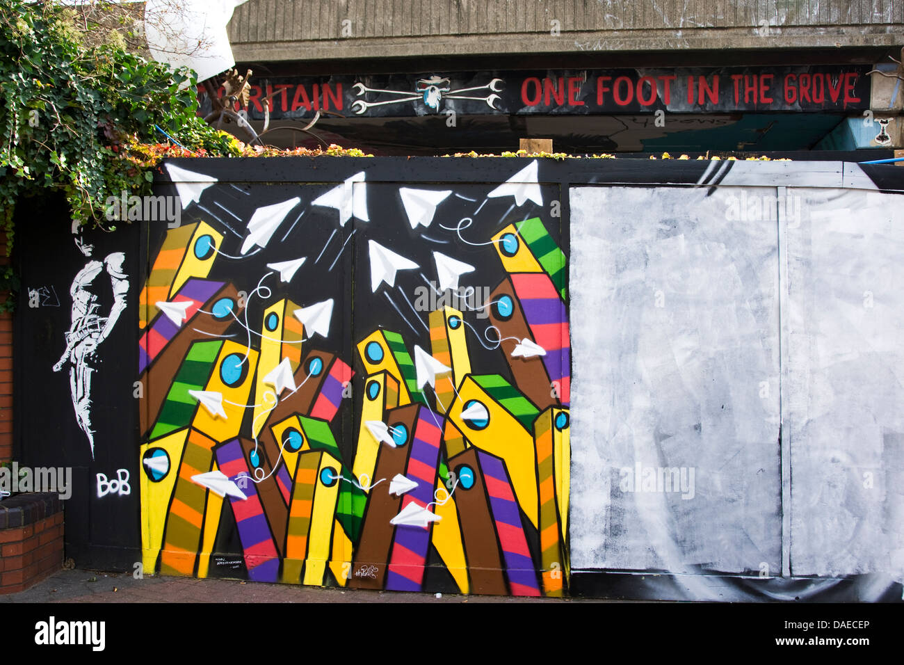 Graffiti street art wall murals Stock Photo - Alamy