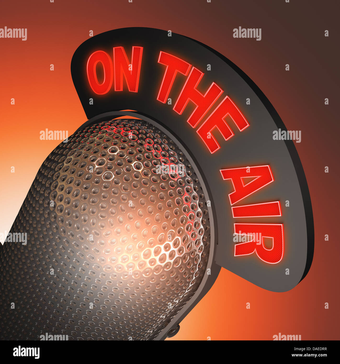 Classic microphone in closed perspective view Stock Photo - Alamy