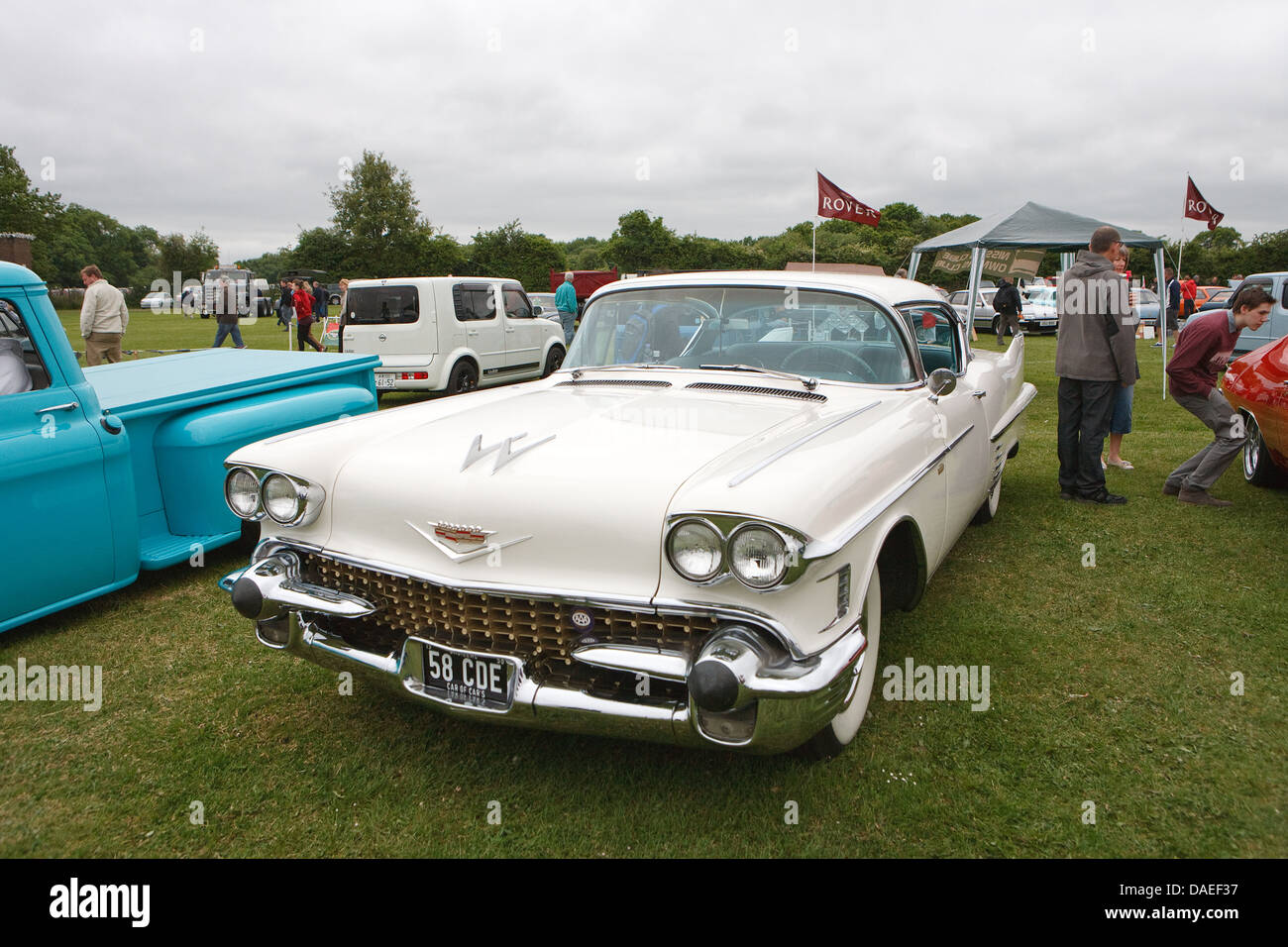A White Cadillac coupe 6000cc on display at the Bromley Pageant of ...