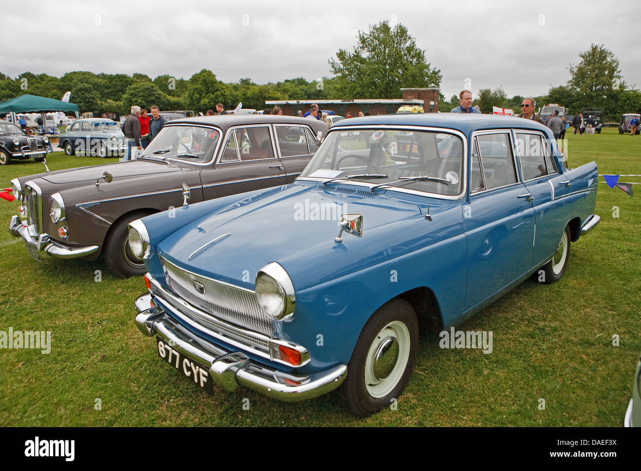 A 1961 Blue Austin A55 saloon 1489cc on display at the Bromley Pageant ...