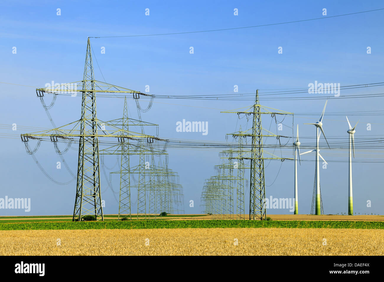 Pylon and wind turbine hi-res stock photography and images - Alamy