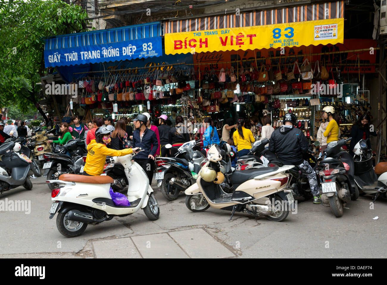 Scooters in Hanoi, Vietnam Stock Photo - Alamy