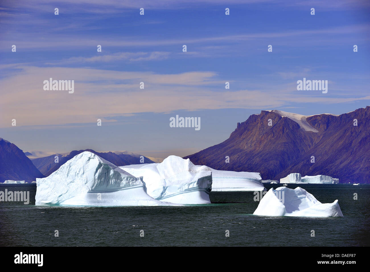 Northern greenland scenic mountain range arctic hi-res stock ...