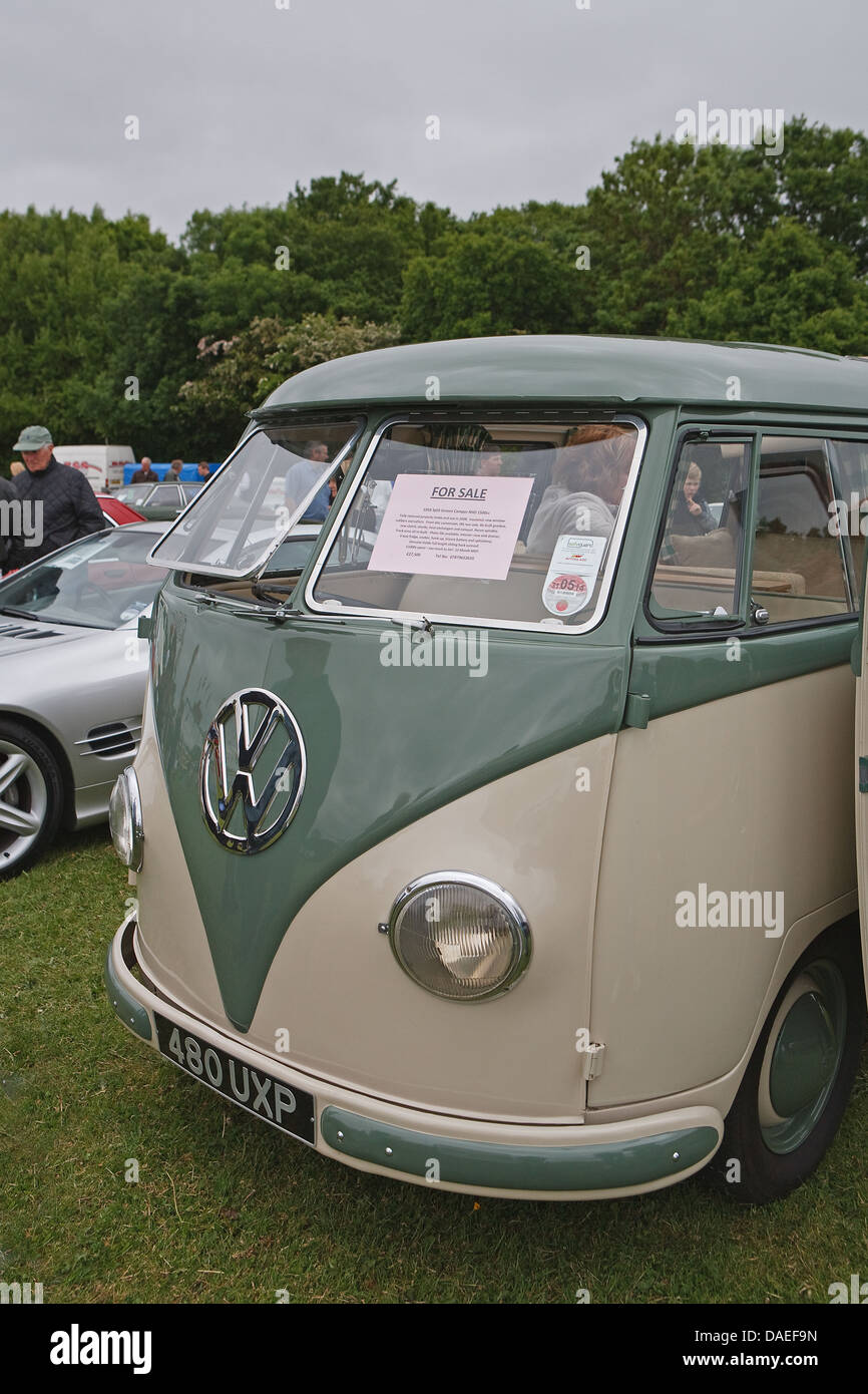 A green Volkswagen motor home/caravan 1500cc on display at the Norman ...