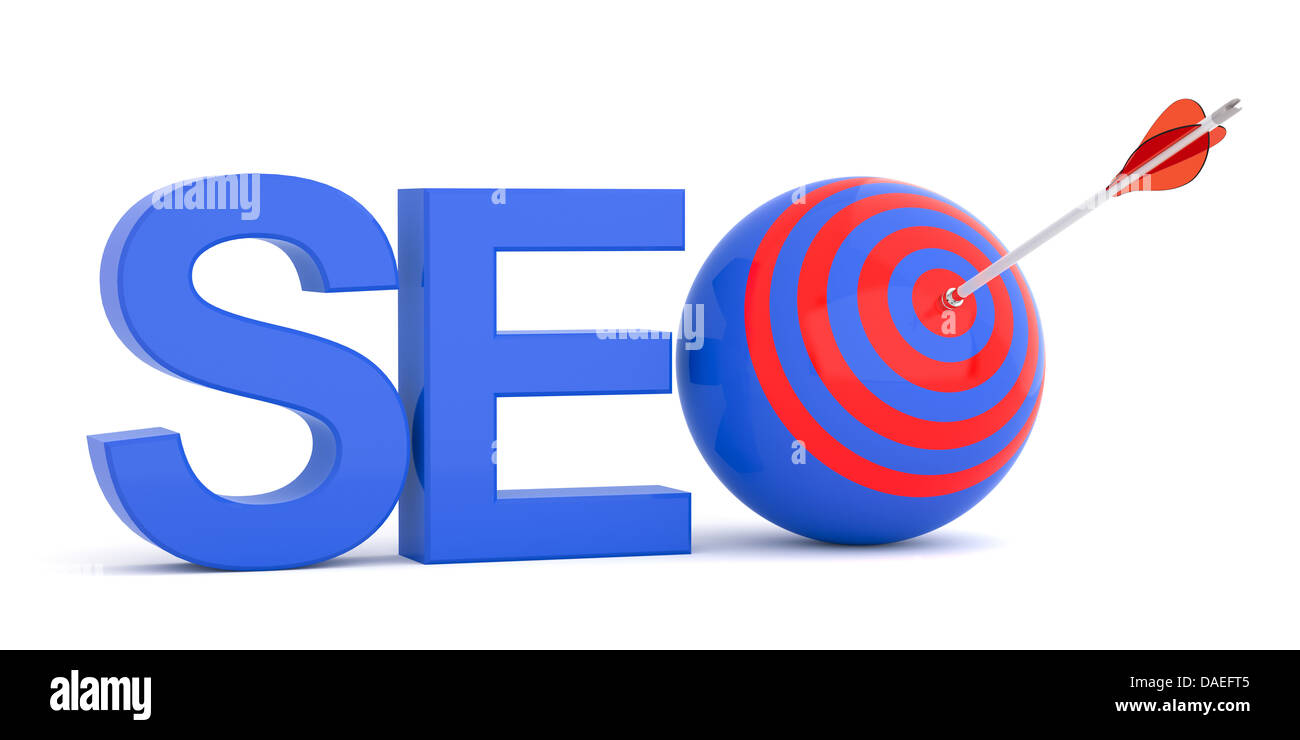 3d render of SEO concept isolated on white background Stock Photo - Alamy