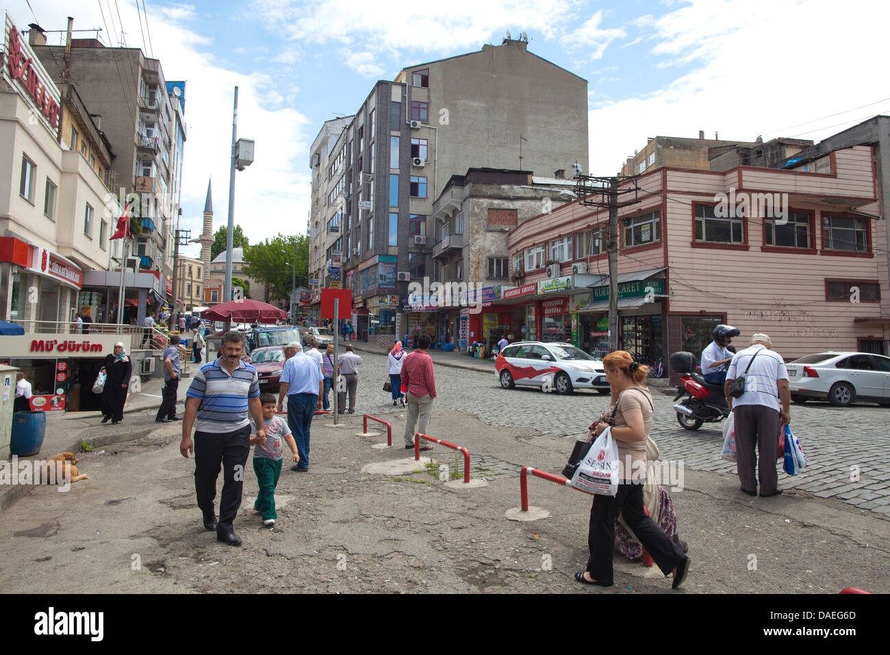 Centre of Trabzon, Black Sea port of Trabzon, Trabzon Province, Turkey ...