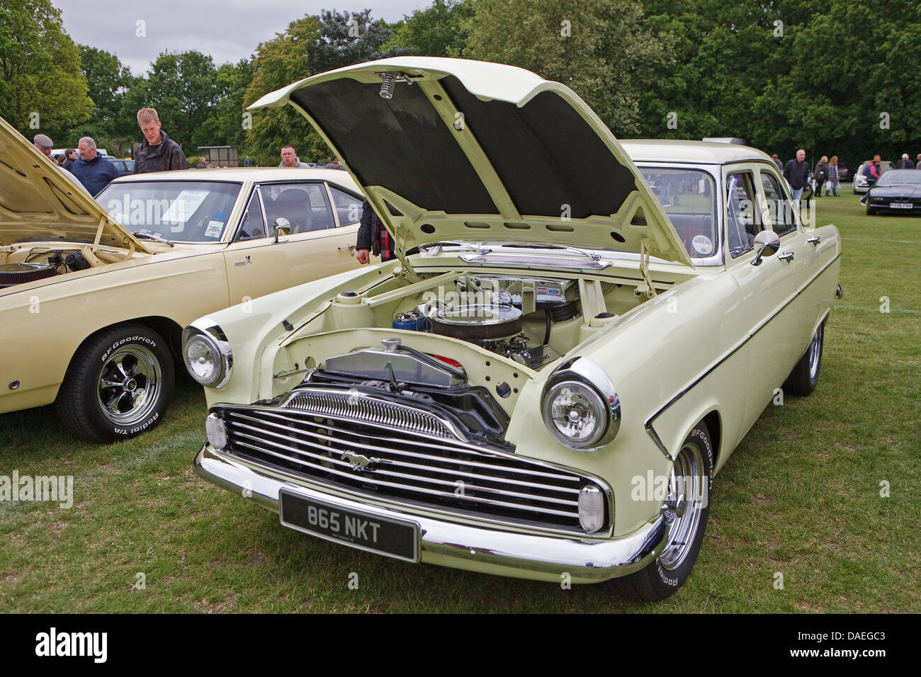 A yellow ford Zephyr/zodiac MK 11 5000cc saloon on display at the ...