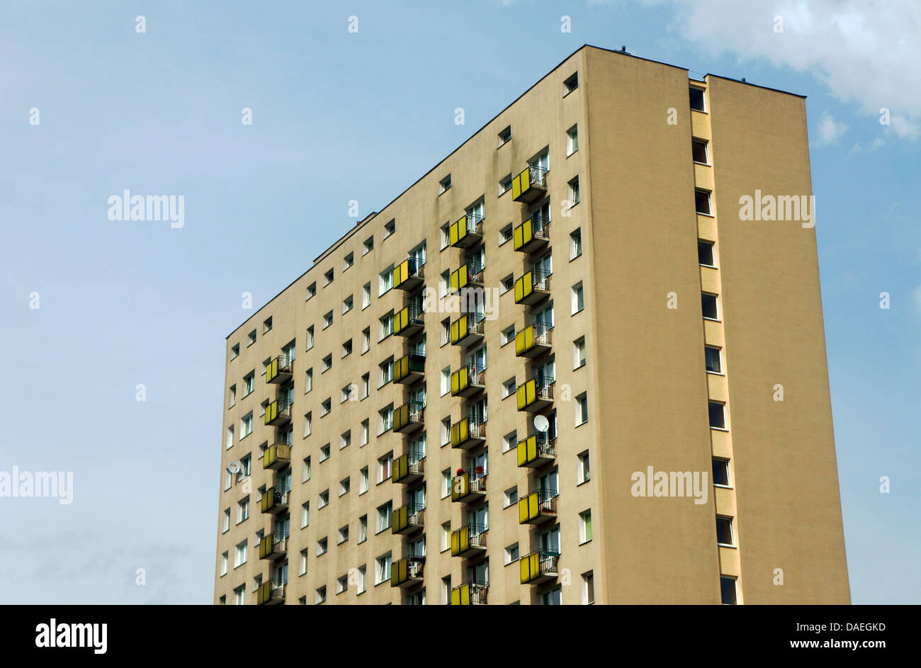 housing development with tower block in Poznan Stock Photo - Alamy