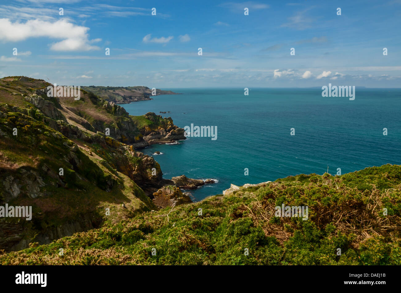 View from the hill in Jersey, UK Stock Photo - Alamy