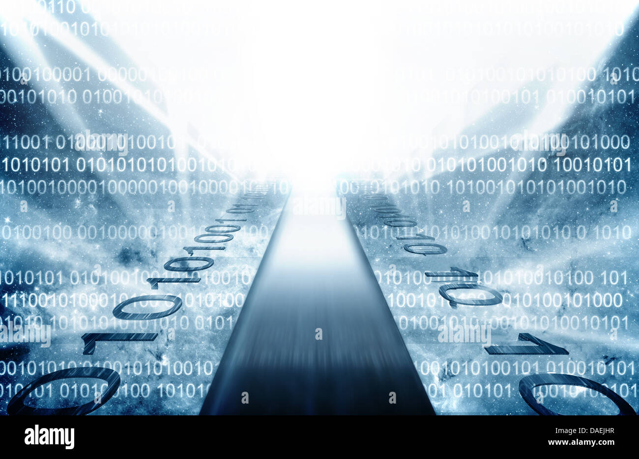 3d abstract digital space system code Stock Photo - Alamy