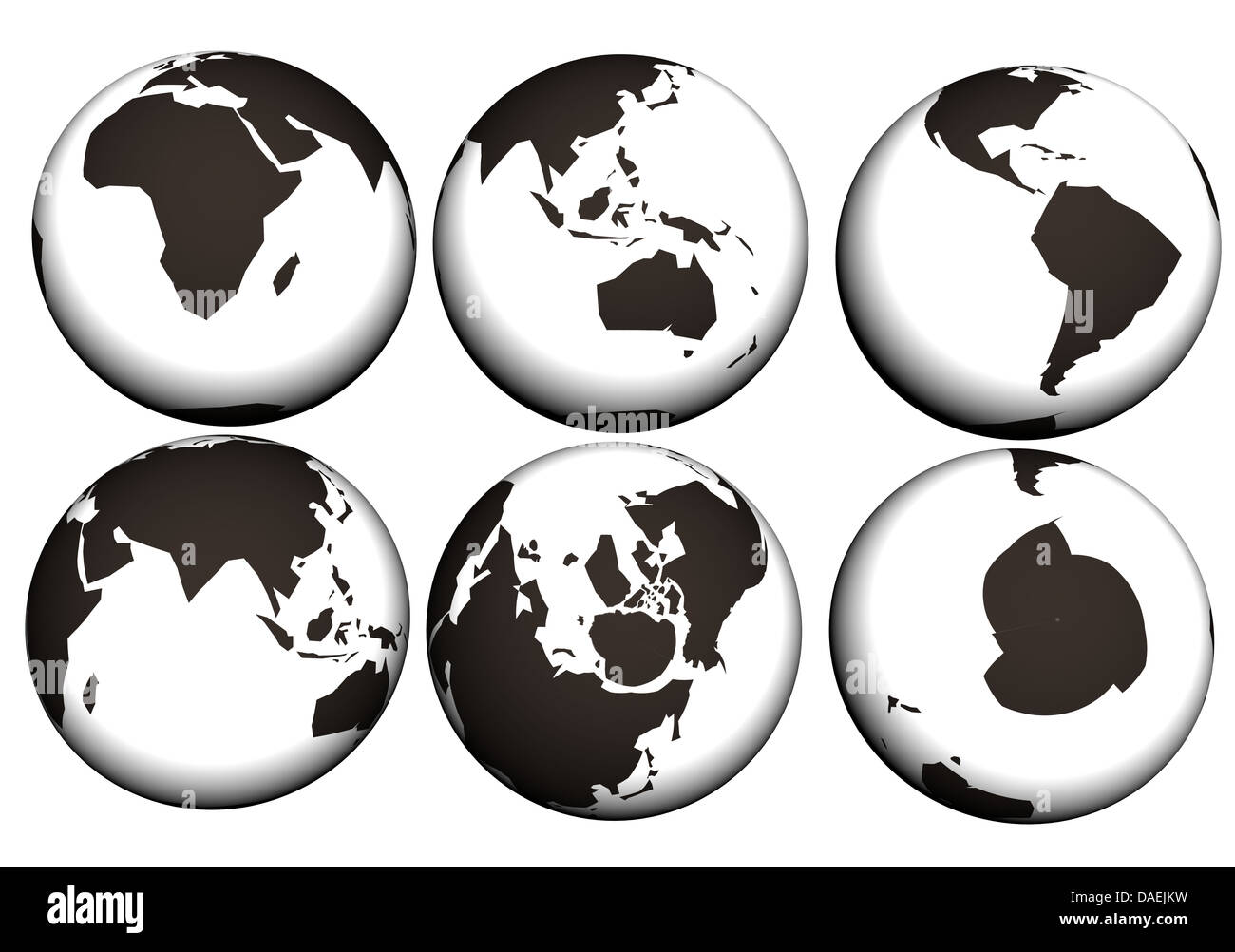 earth 3d abstract business icon Stock Photo - Alamy