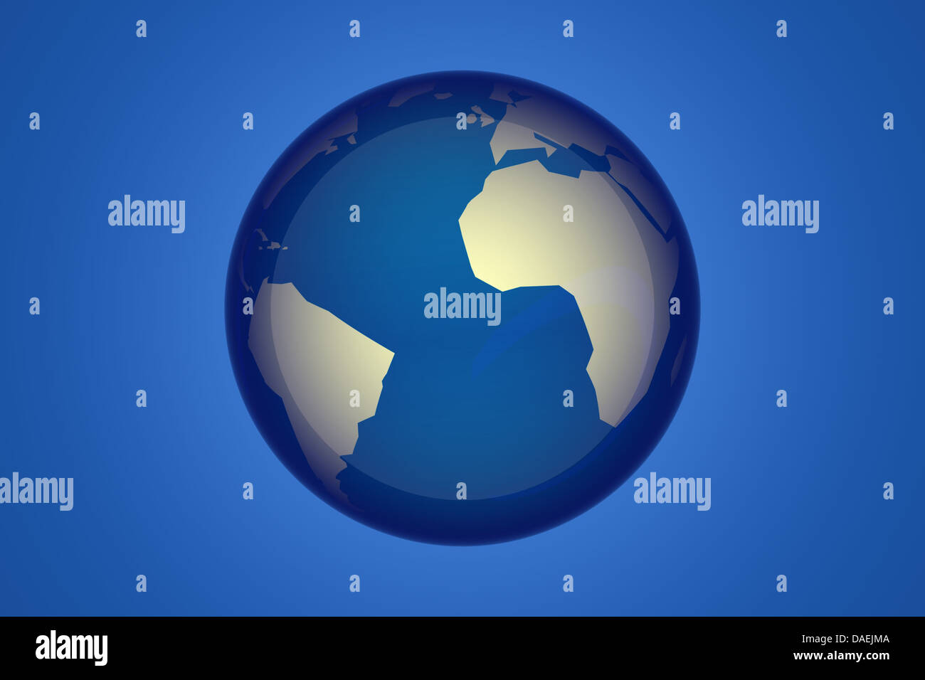 earth 3d abstract business icon Stock Photo - Alamy