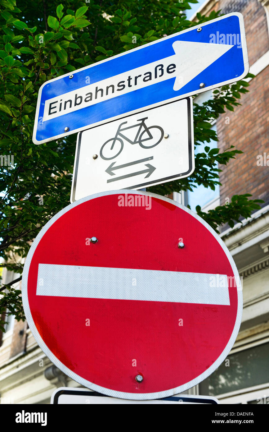 One Way Sign Road Signs High Resolution Stock Photography and Images ...