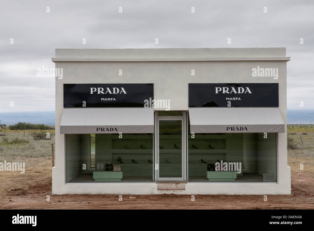 Prada Marfa is a permanent art installation set up in the Chihuahuan ...