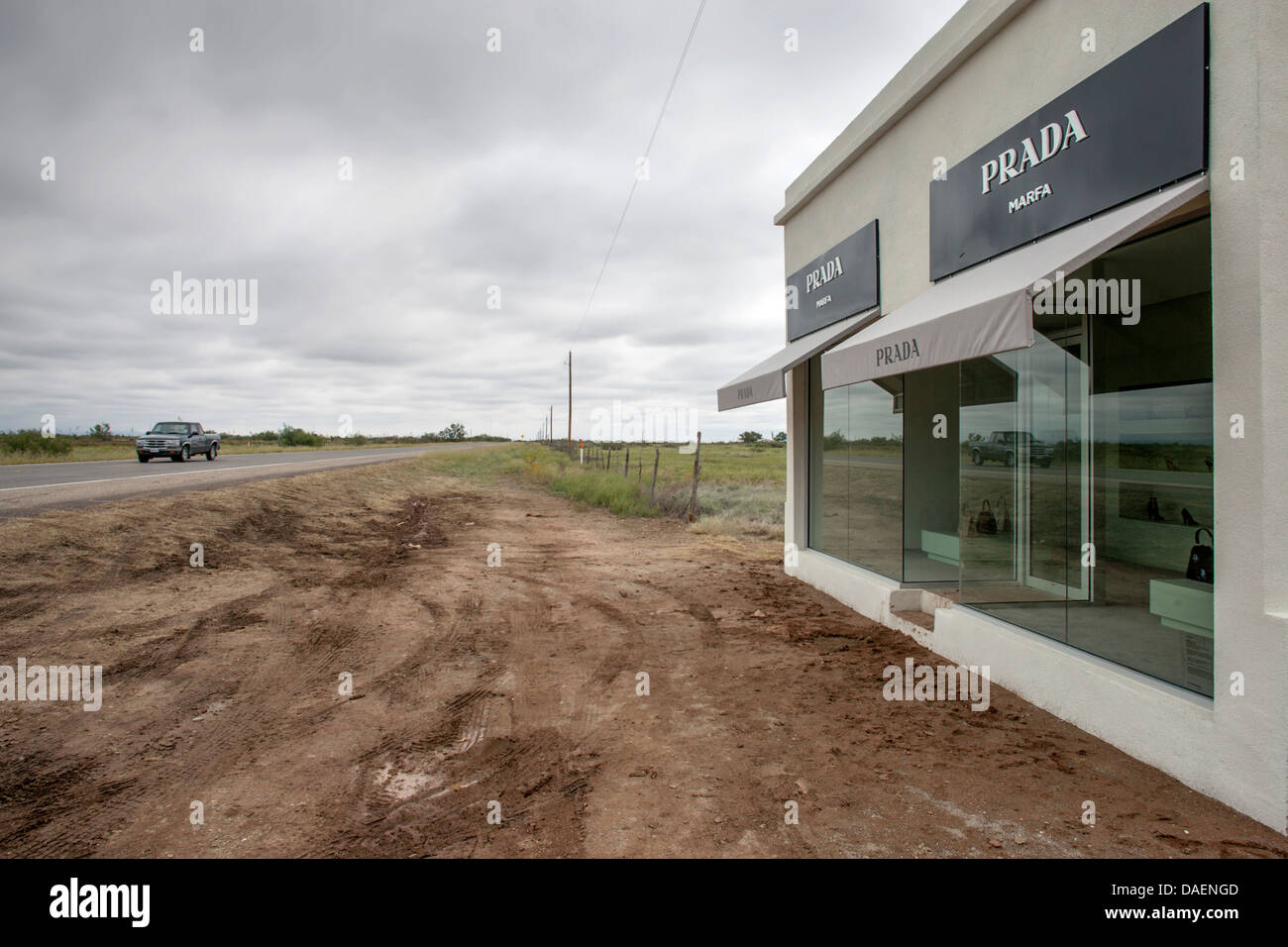 Prada Marfa is a permanent art installation set up in the Chihuahuan ...