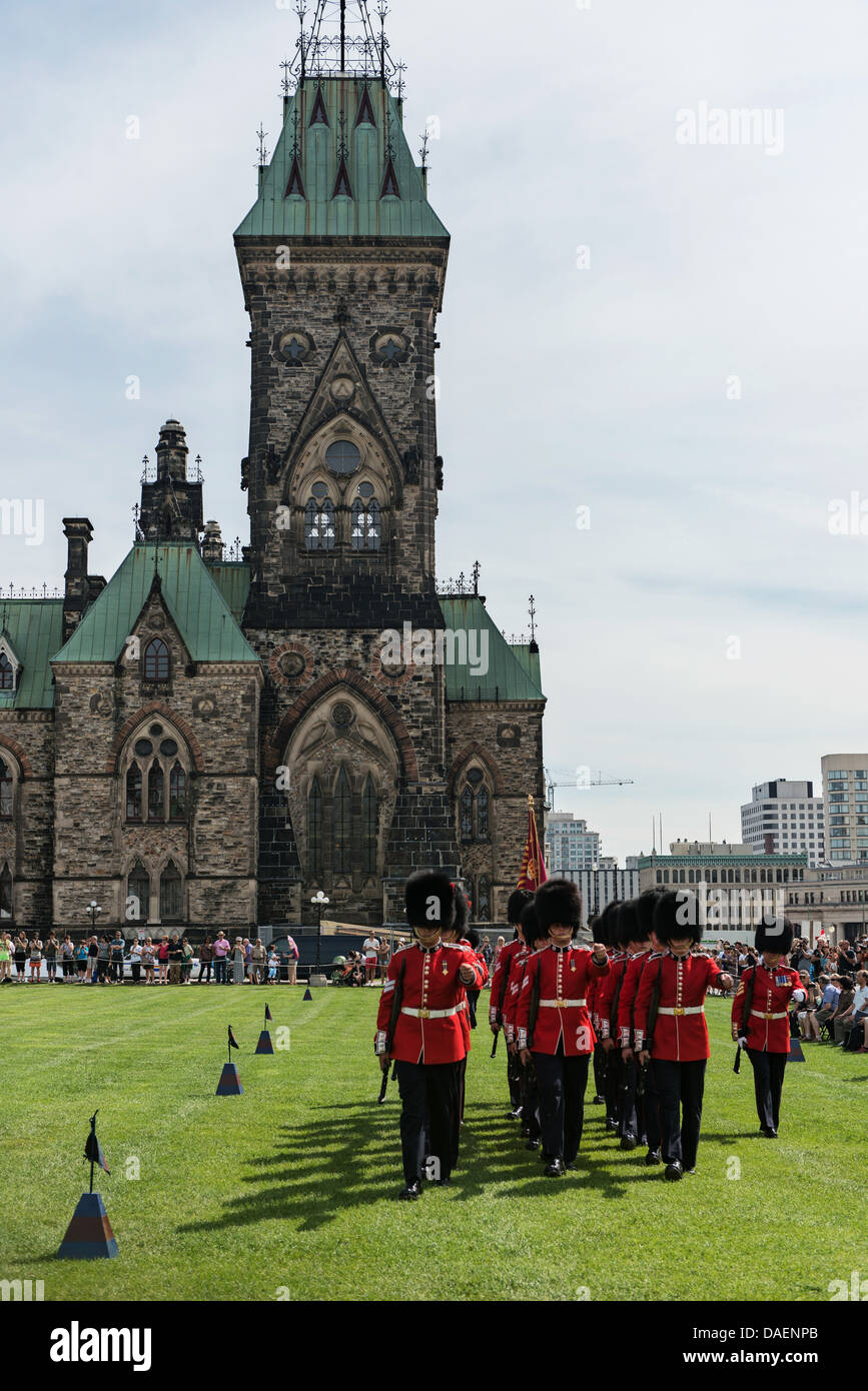 Changing the Guard ceremony - Parliament Hill - Ottawa Ontario Canada Stock Photo - Alamy