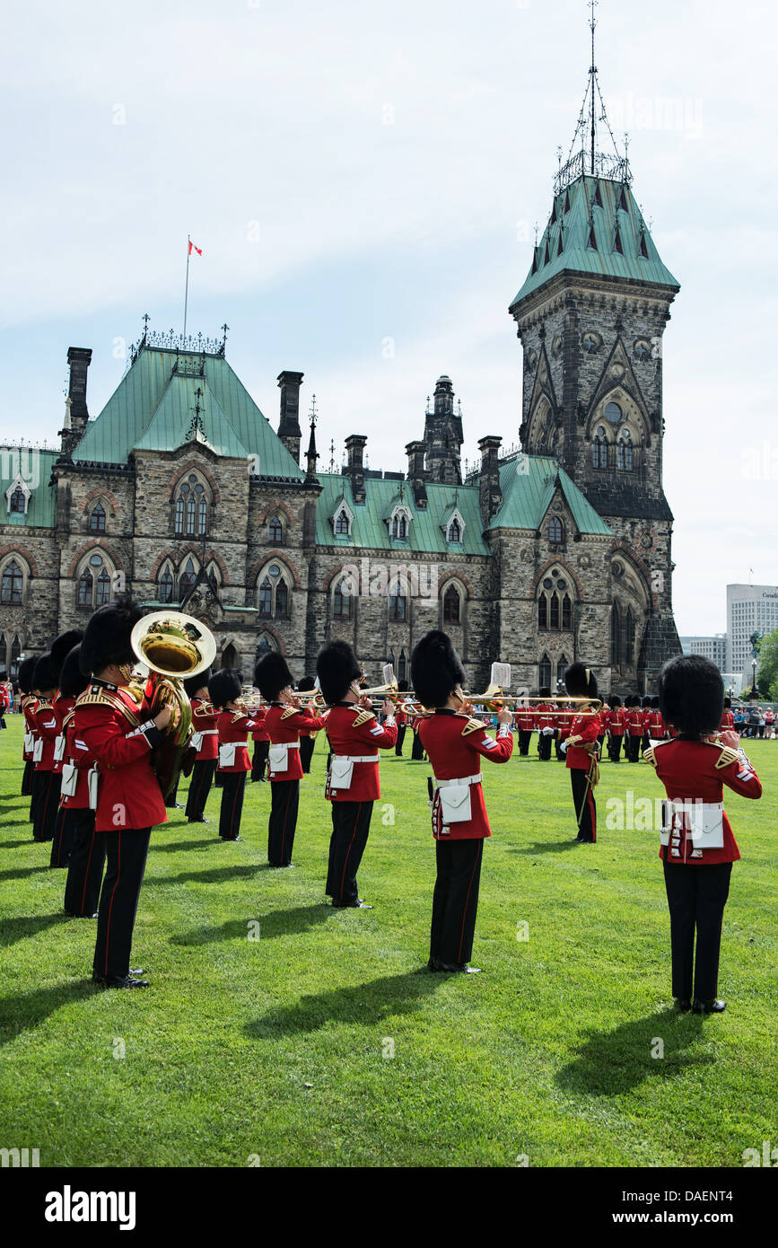 Changing the Guard ceremony - Parliament Hill - Ottawa Ontario Canada Stock Photo - Alamy