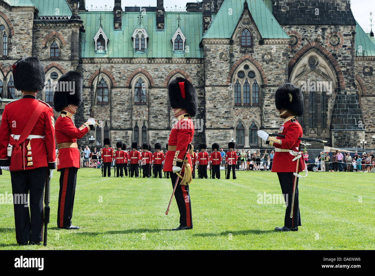 Changing the Guard ceremony - Parliament Hill - Ottawa Ontario Canada Stock Photo - Alamy