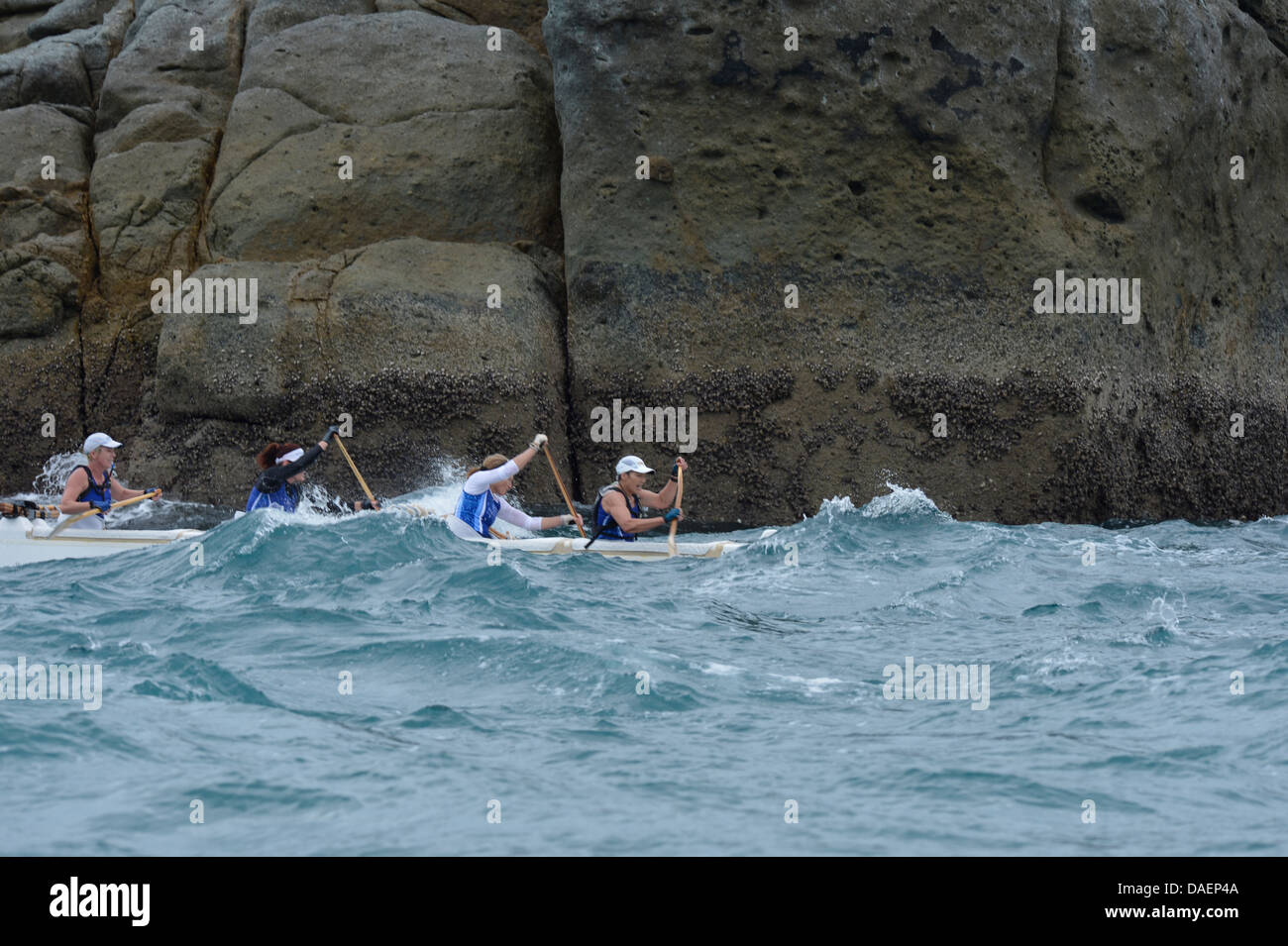 Outrigger Canoe racing in Hamilton Cup Stock Photo - Alamy