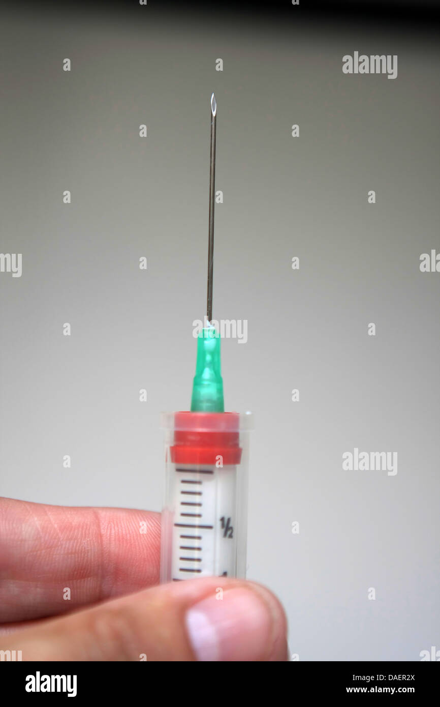 Hand safety needle hi-res stock photography and images - Alamy