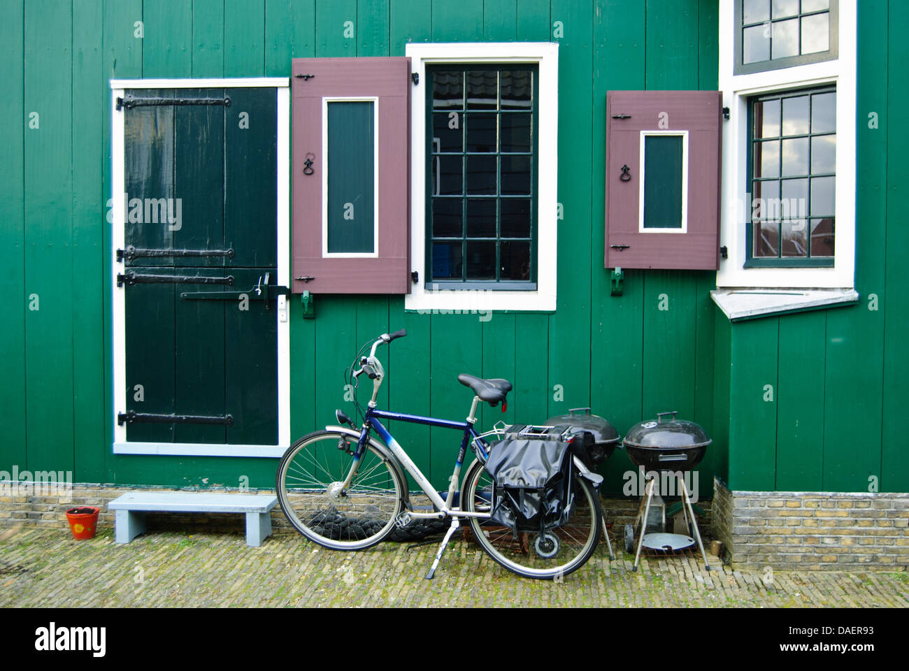 Typical Dutch style house in the village of Zaanse Schans Stock Photo ...