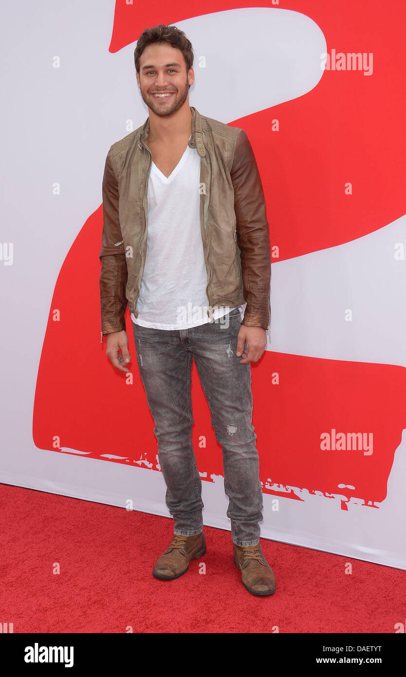 Los Angeles, USA. 11th July, 2013. Ryan Guzman arrives at the film ...