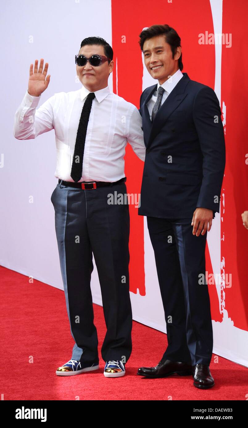 Los Angeles, CA. 11th July, 2013. Psy, Byung-Hun Lee at arrivals for ...