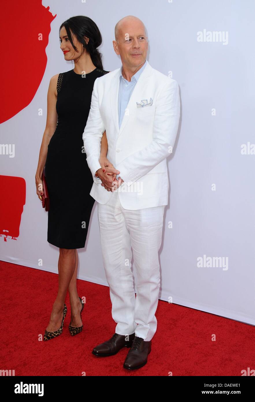 Los Angeles, CA. 11th July, 2013. Bruce Willis, Emma Heming at arrivals ...