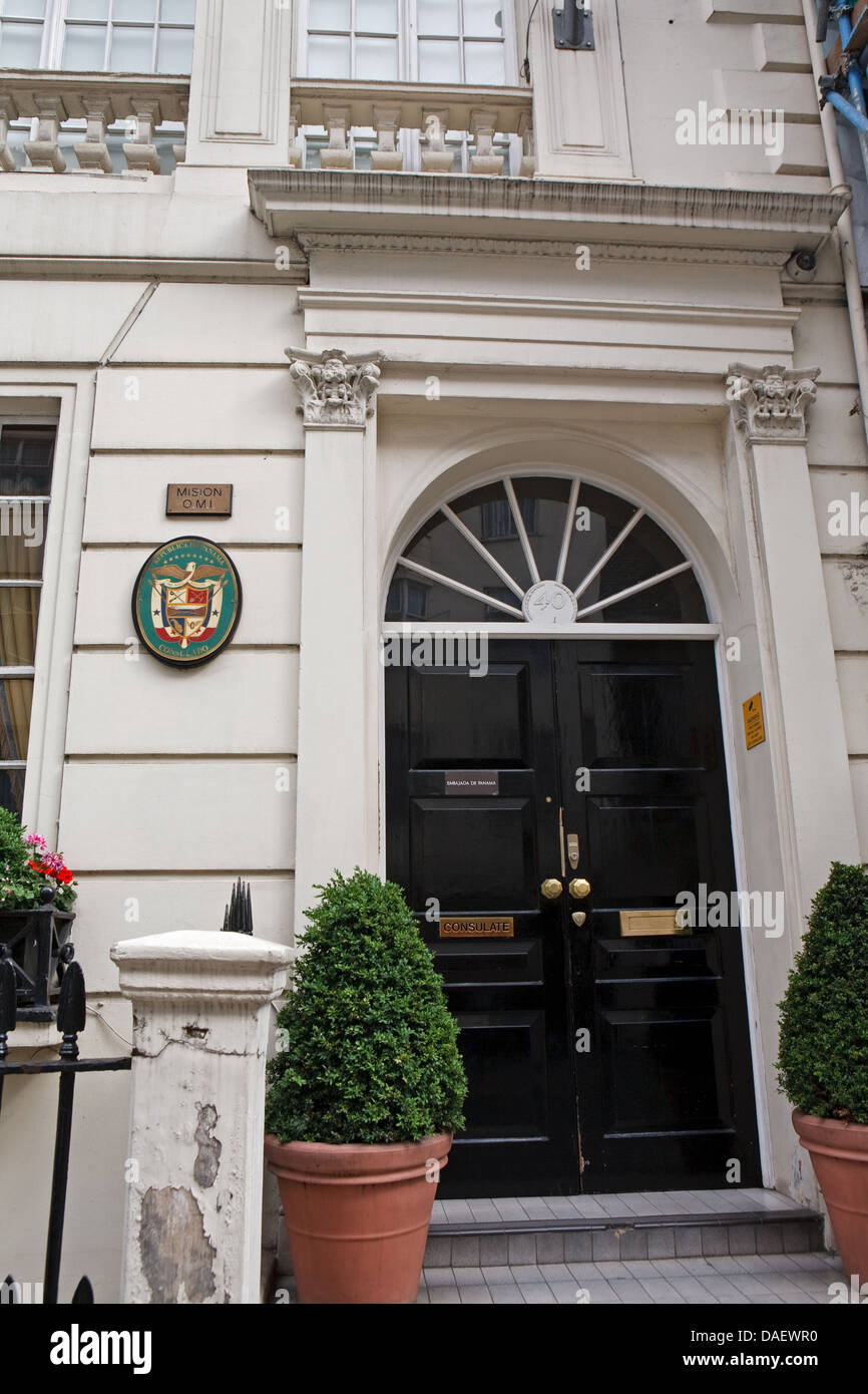 The Republic of Panama Consulate in Mayfair London Stock Photo - Alamy