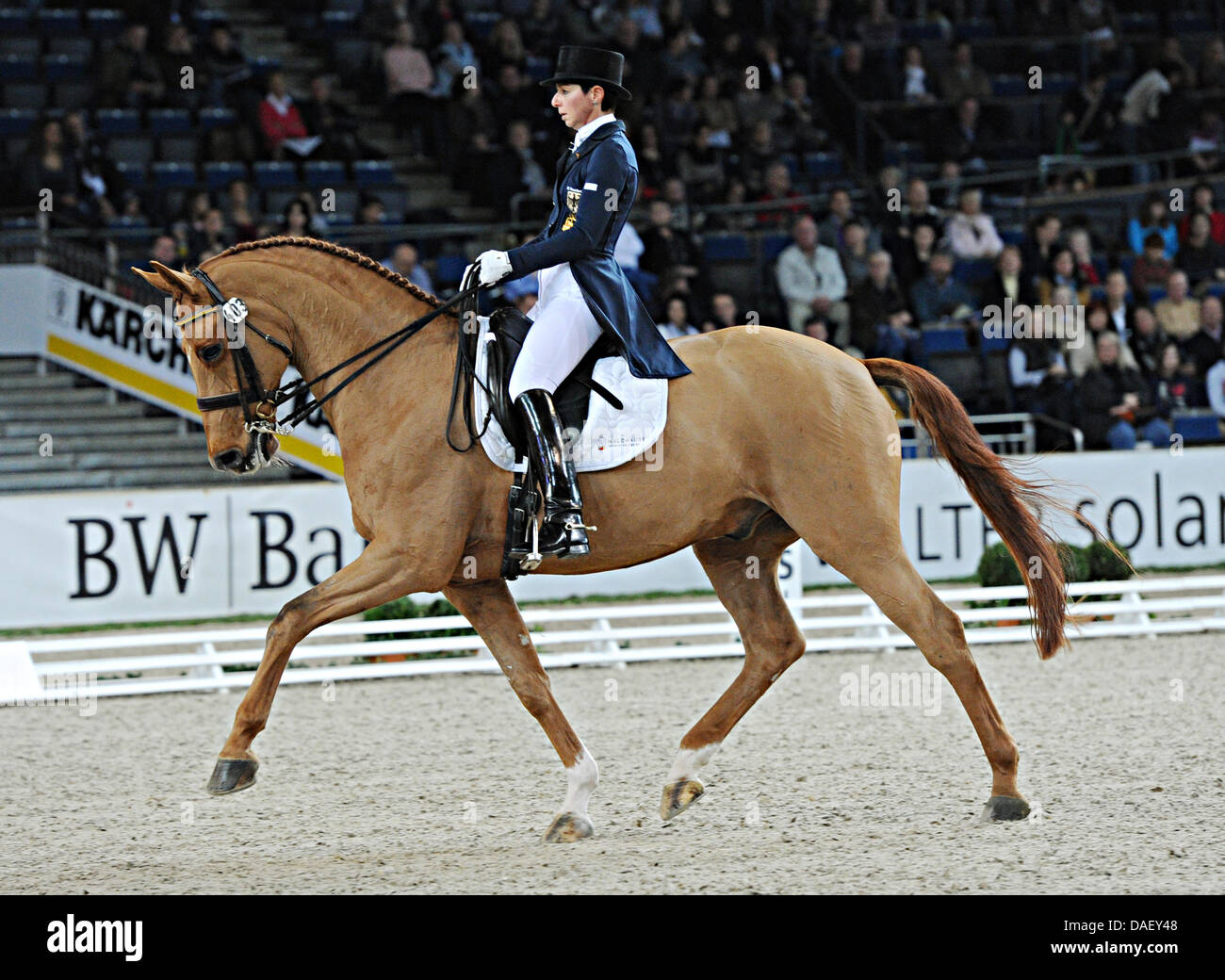 German dressage rider Monica Theodorescu competes on gelding Whisper ...