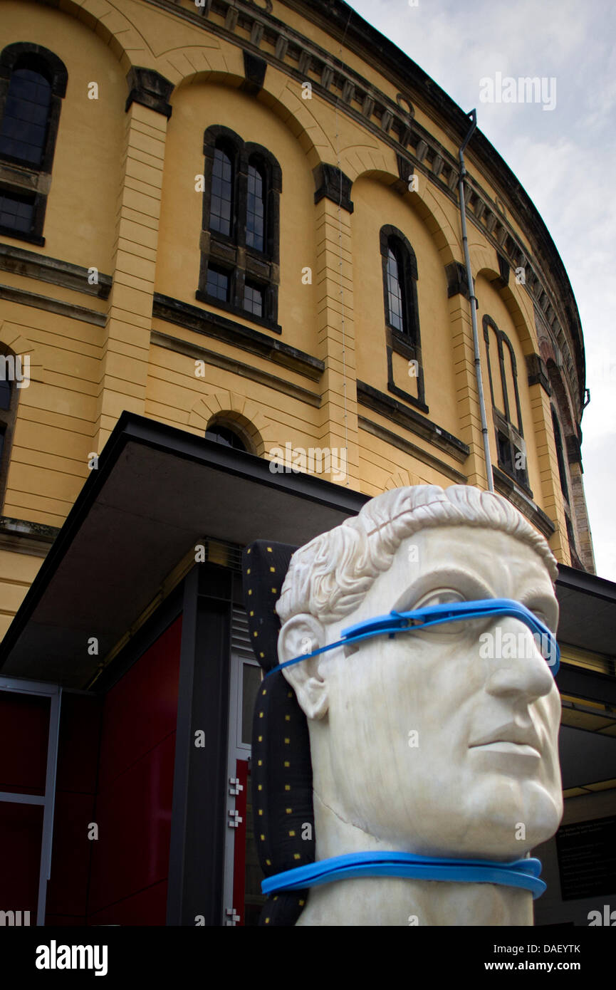 A reconstruction of the head of a statue of the Roman Emperor ...