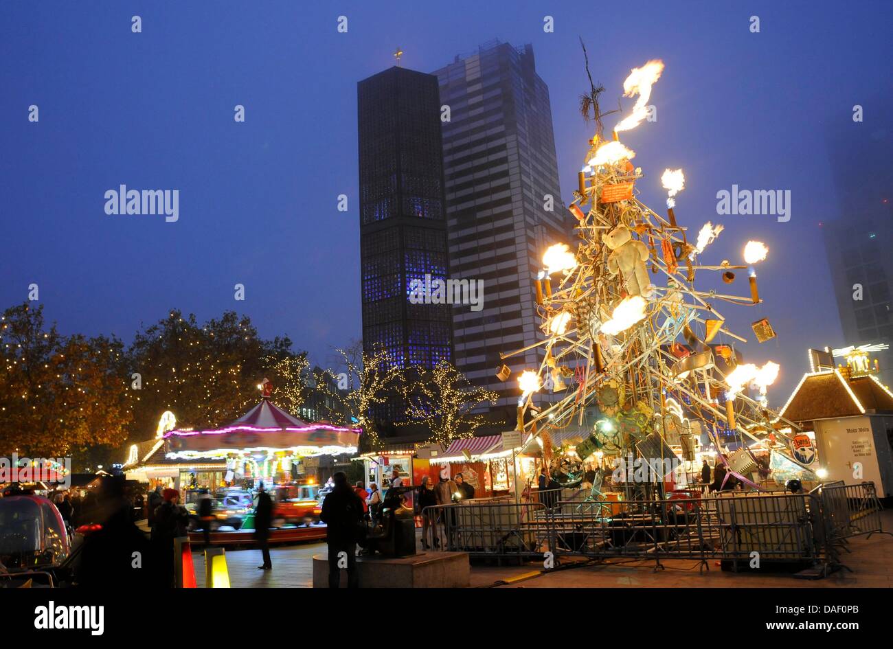 The 'Traffic Tree' made of scrap by artist Thomas Plattner stands on ...