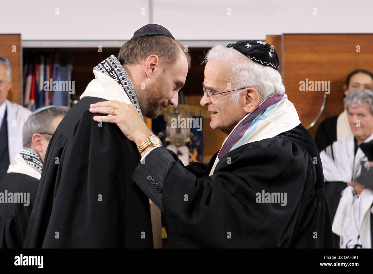 Rabbi Prof. Walter Jacob (R), President of the Abraham Geiger College ...