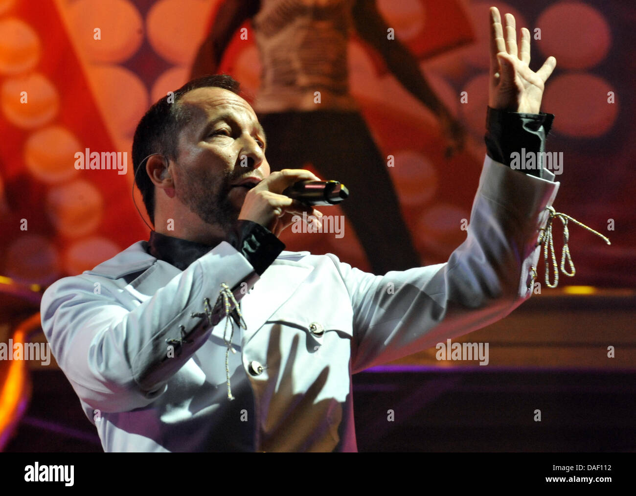 Swiss pop musician DJ BoBo rehearses the stage performance of his 2012 ...