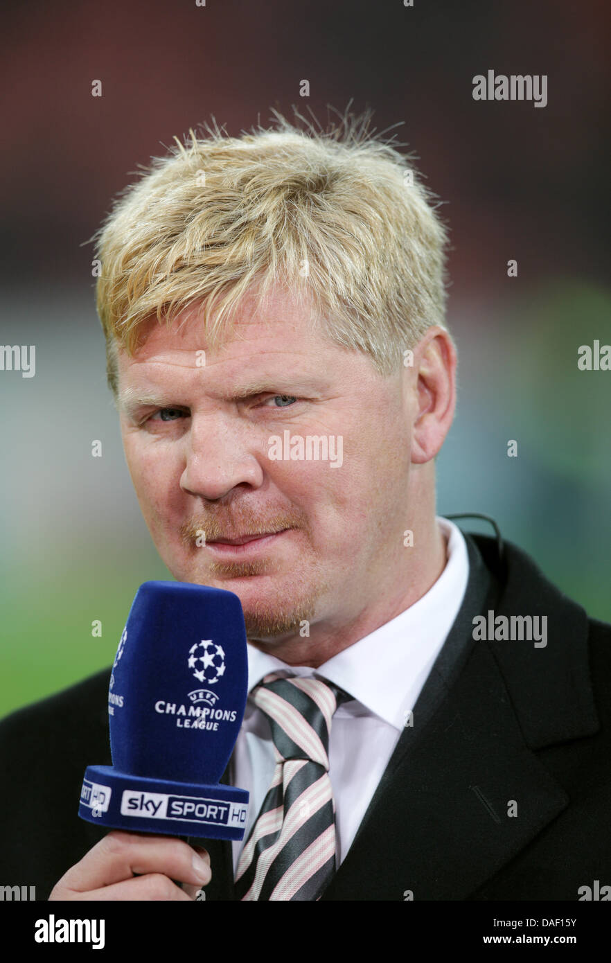 TV expert and former soccer player Stefan Effenberg looks on prior to ...