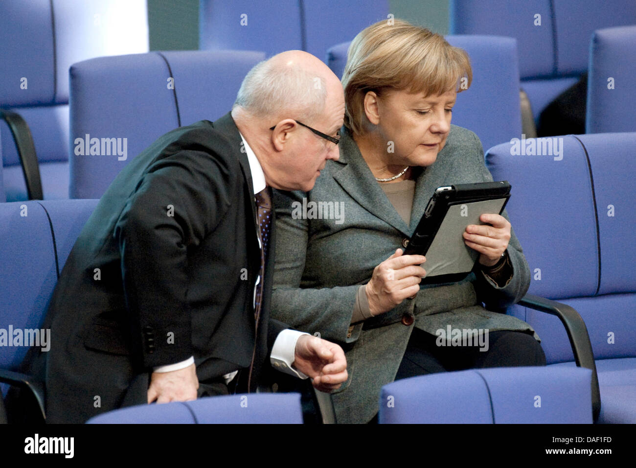 German Chancellor Angela Merkel and Chairman of the CDU/CSU ...