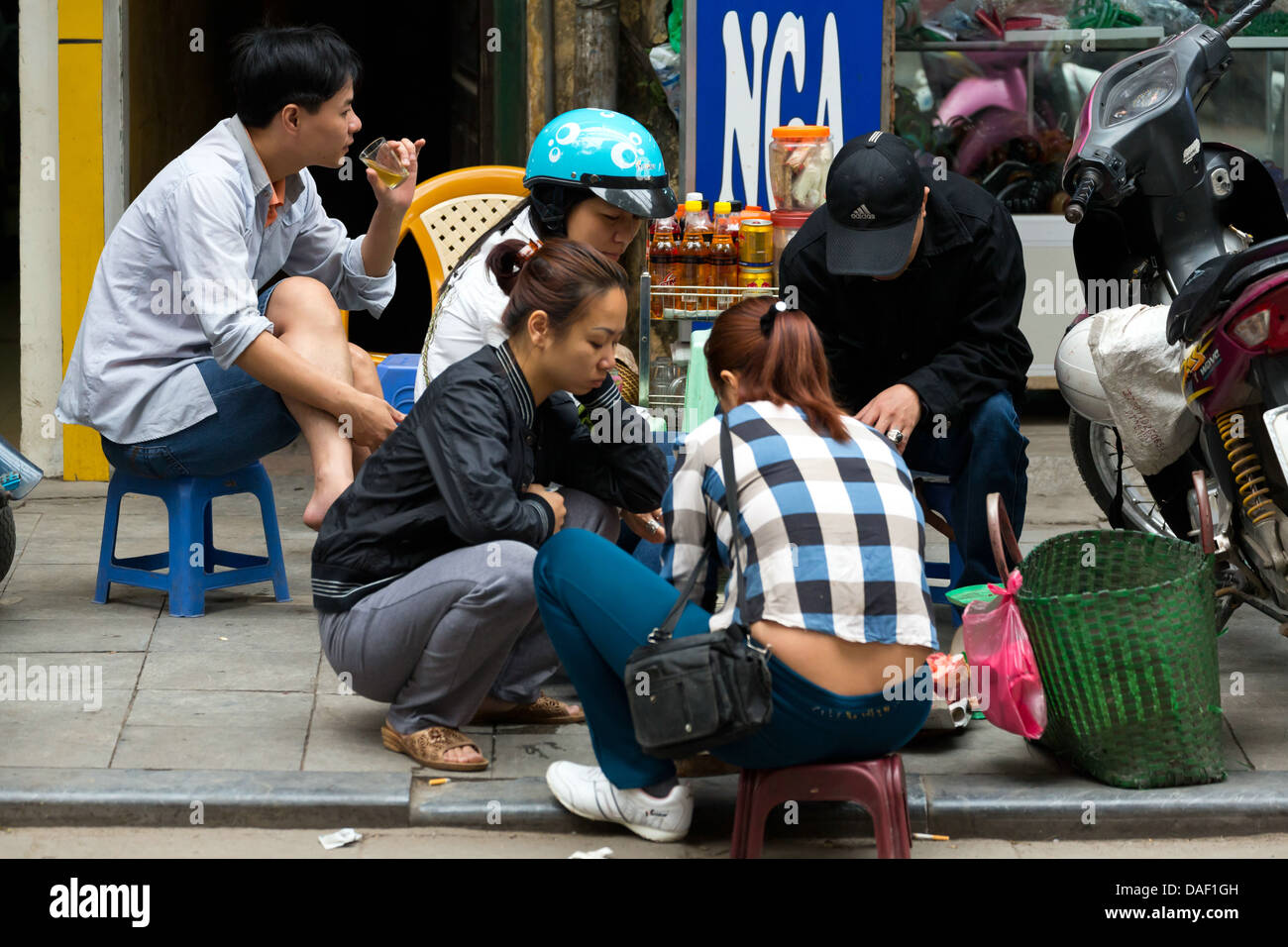 Typical Everyday Life in the Streets of Hanoi, Vietnam Stock Photo - Alamy