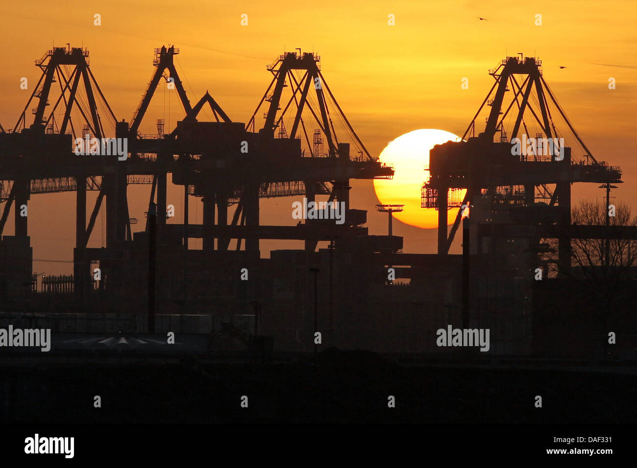 November sun sets behind hi-res stock photography and images - Alamy