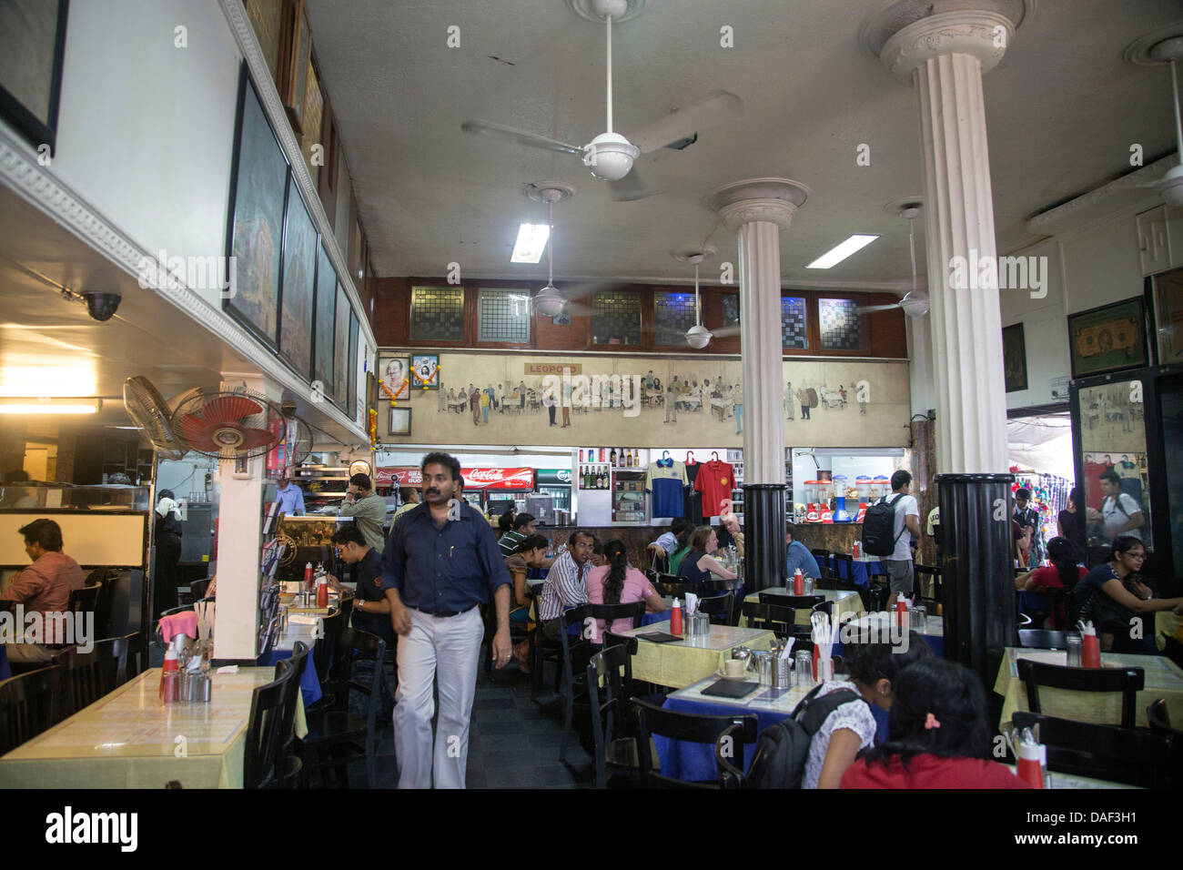 Leopold's Cafe Colaba Mumbai as made famous in the novel Shantaram also ...