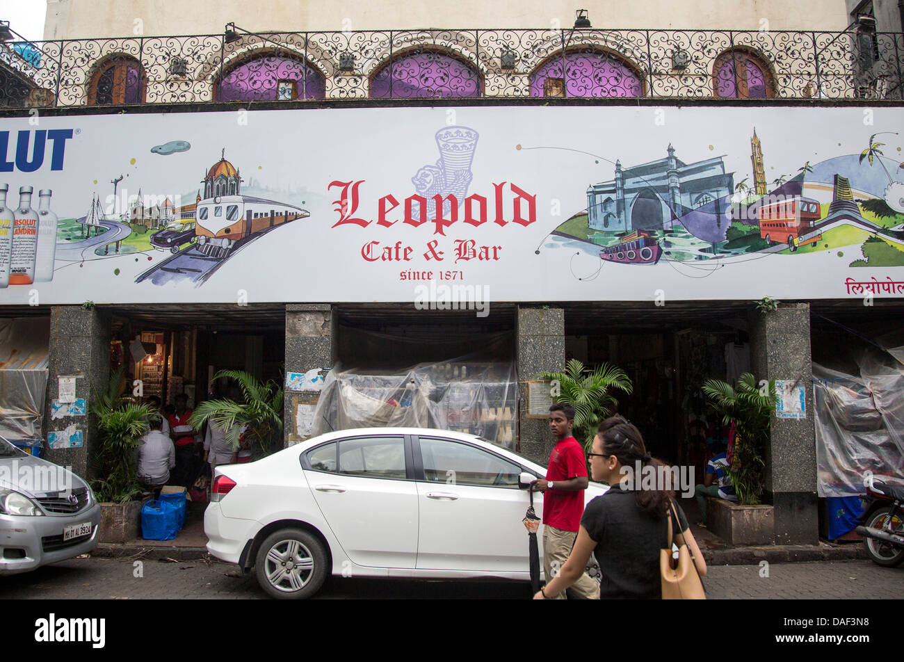 Leopold's Cafe Colaba Mumbai as made famous in the novel Shantaram also ...