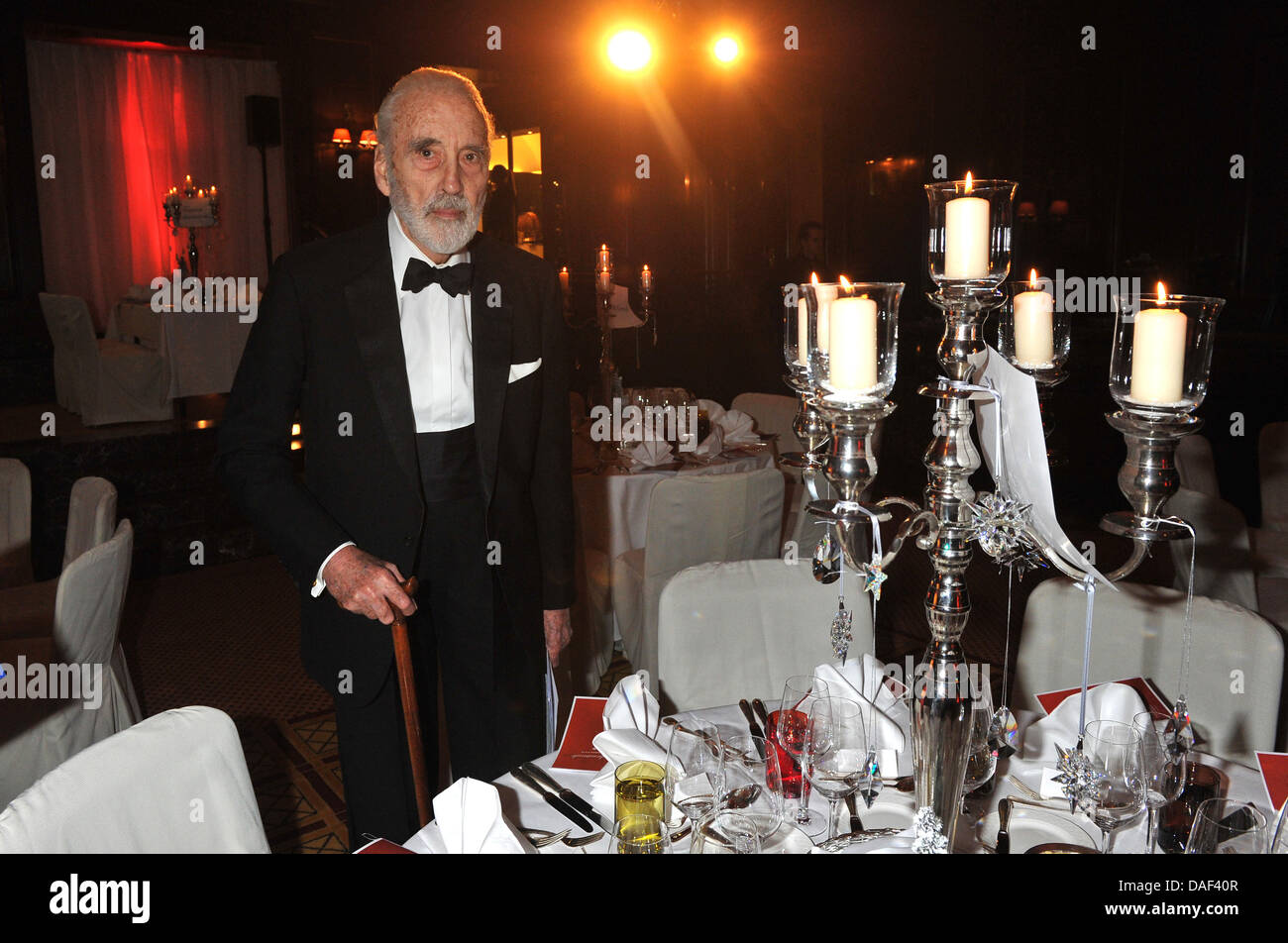 The British actor Christopher Lee arrives to the UNICEF gala ...