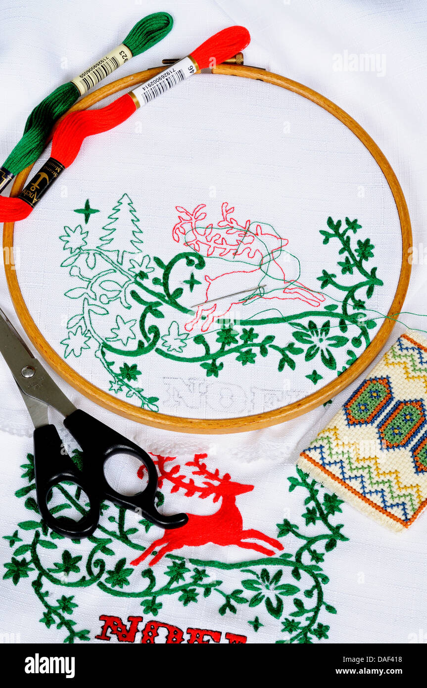 Unfinished picture embroidered hi-res stock photography and images - Alamy