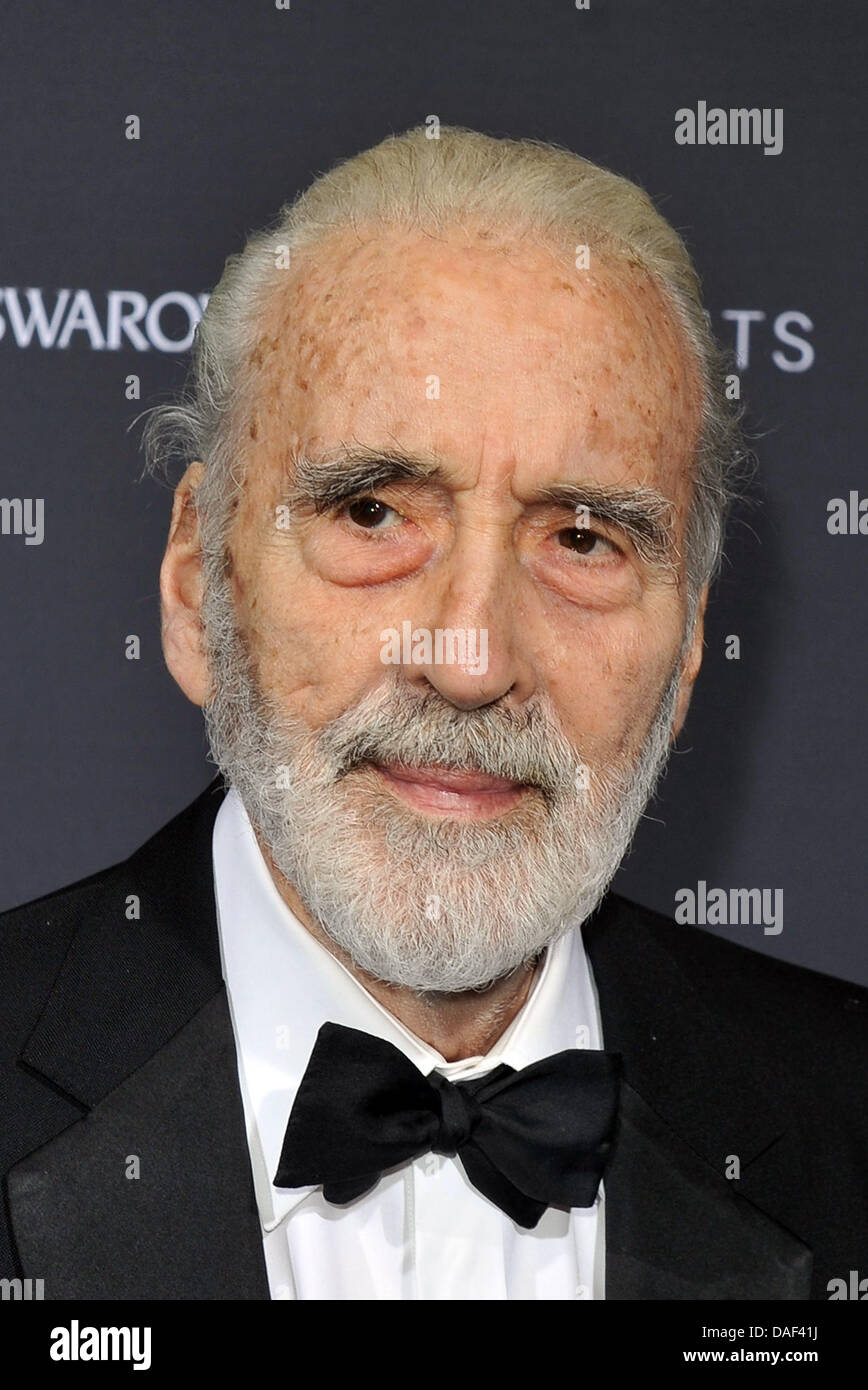The British actor Christopher Lee arrives to the UNICEF gala ...