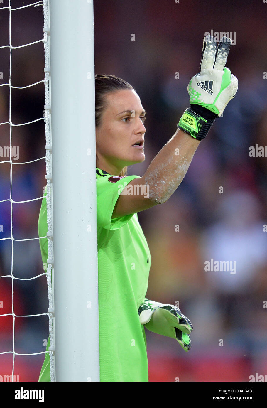 Goalkeeper Nadine Angerer of Germany reacts during the UEFA Women's ...